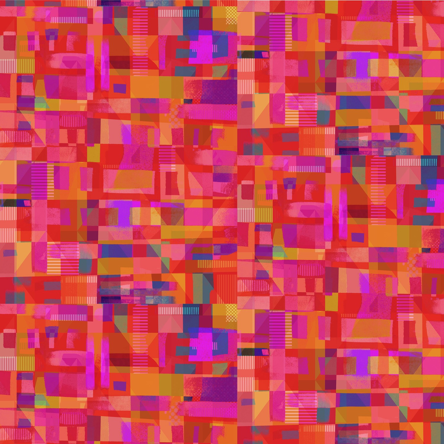 Catsville Prism Cherry Quilting Cotton Fabric Yardage | ConnectingThreads.com