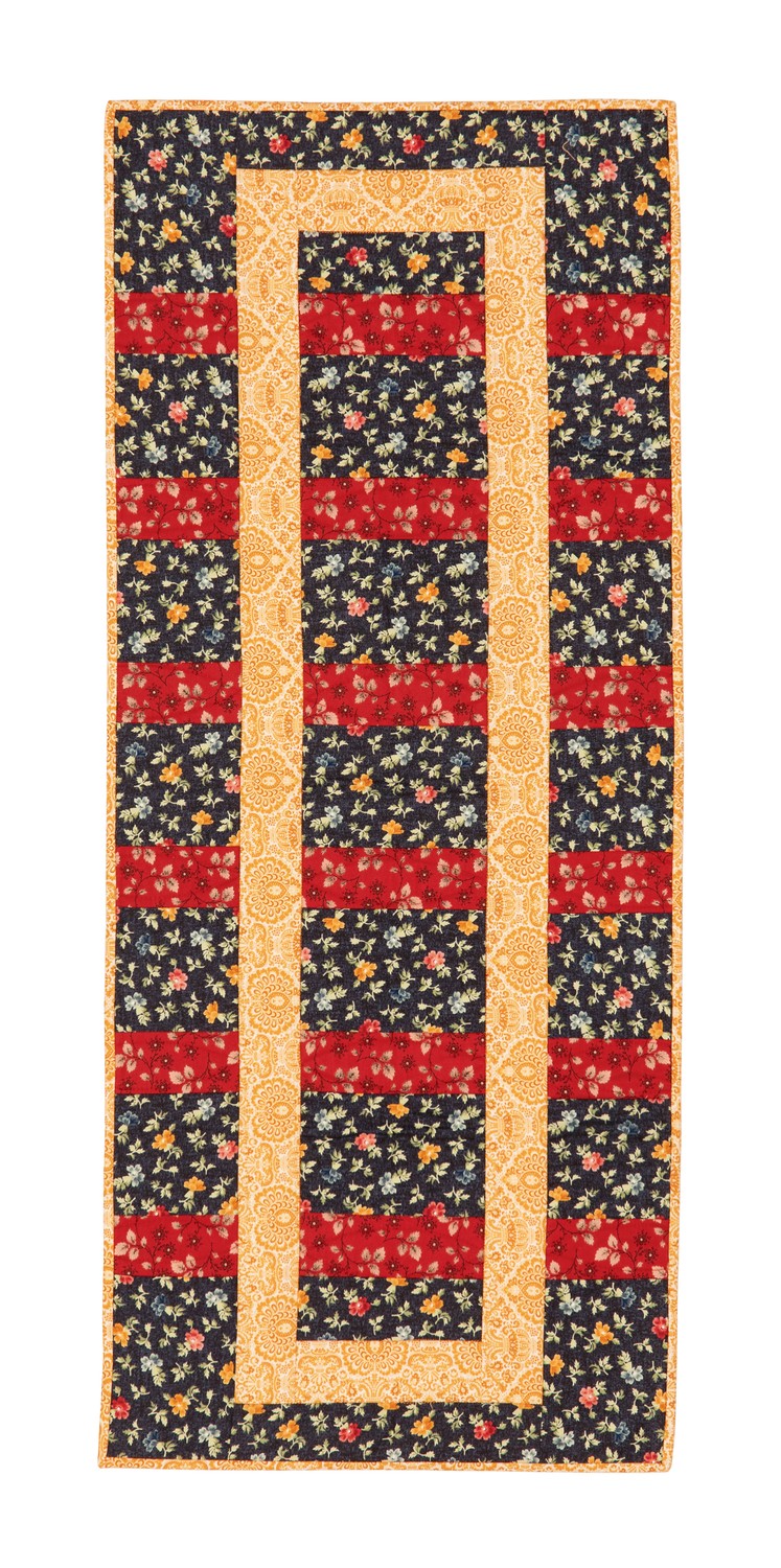 Belles Fleurs - Belles Fleurs Fleur La File Table Runner Cotton Fabric Kit | ConnectingThreads.com