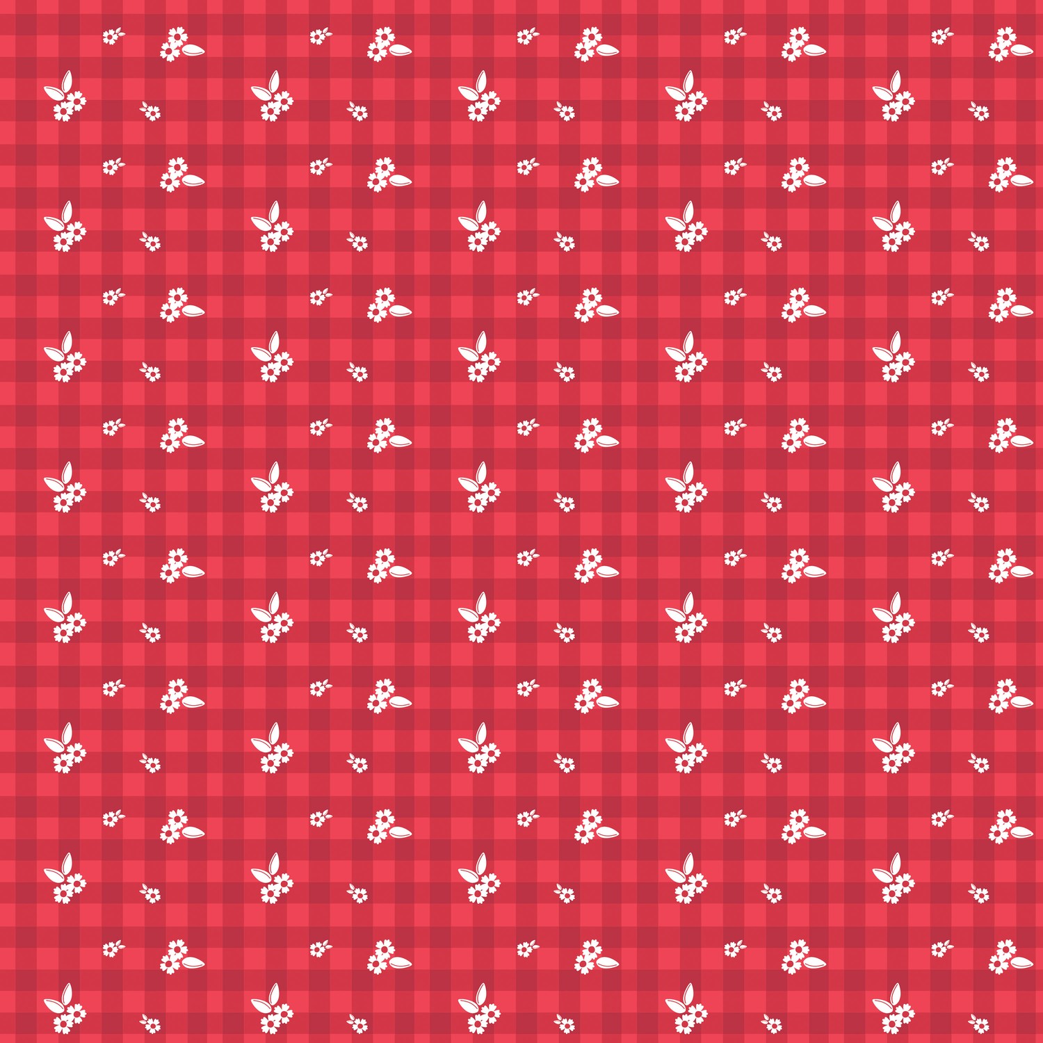 Cheerfully Red - Cheerfully Red Ditzy Gingham Red Quilting Cotton Fabric Yardage ...