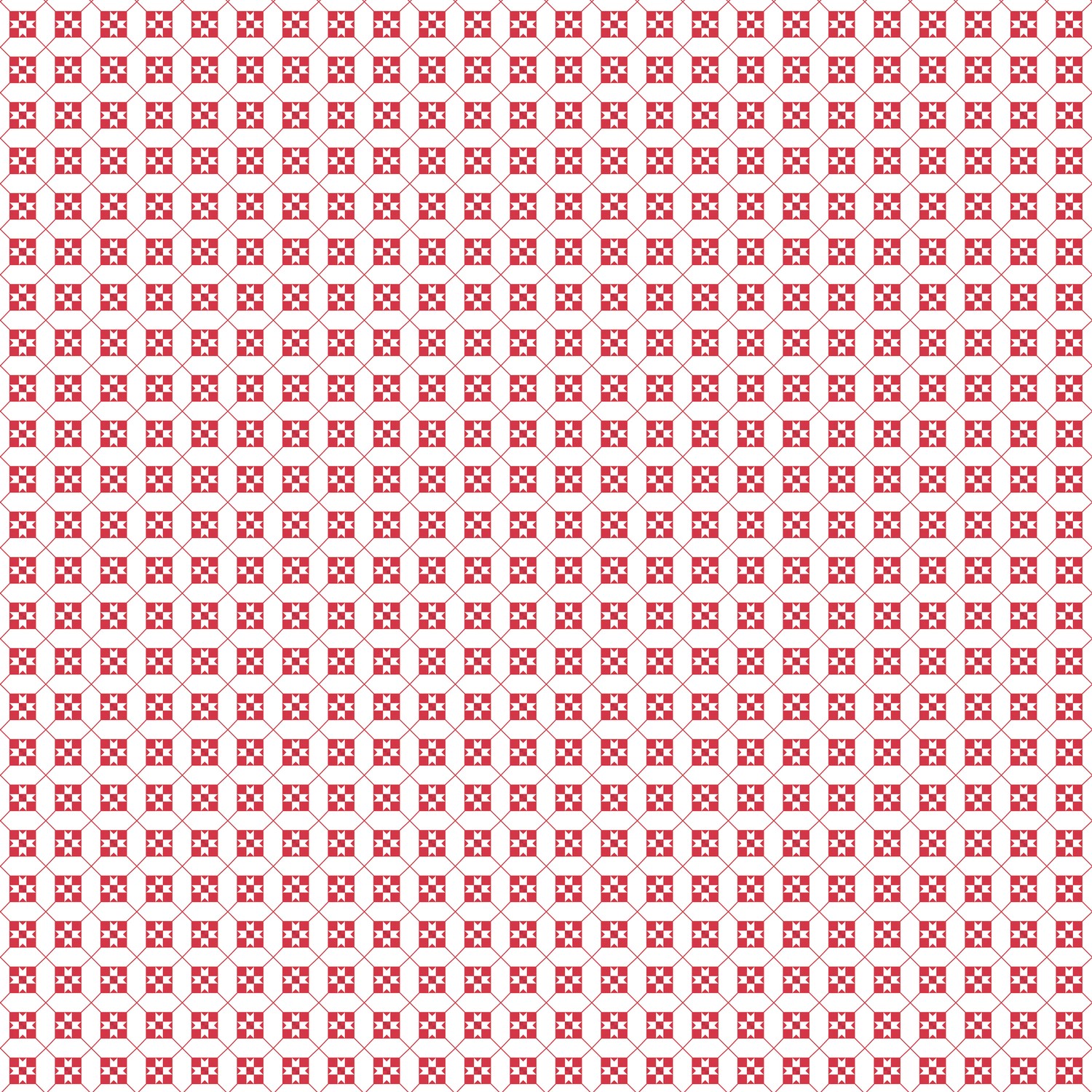 Cheerfully Red Stars White Quilting Cotton Fabric Yardage | ConnectingThreads.com