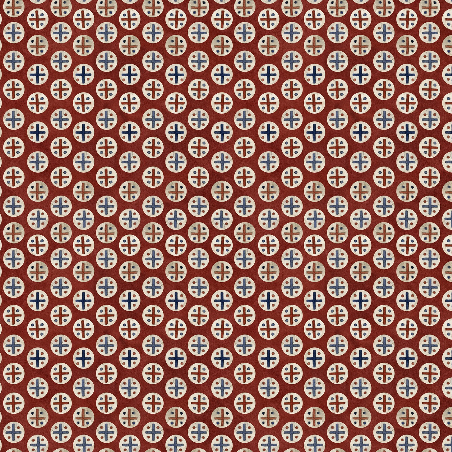 Bright Stars & Dots Red Quilting Cotton Fabric | Connecting Threads