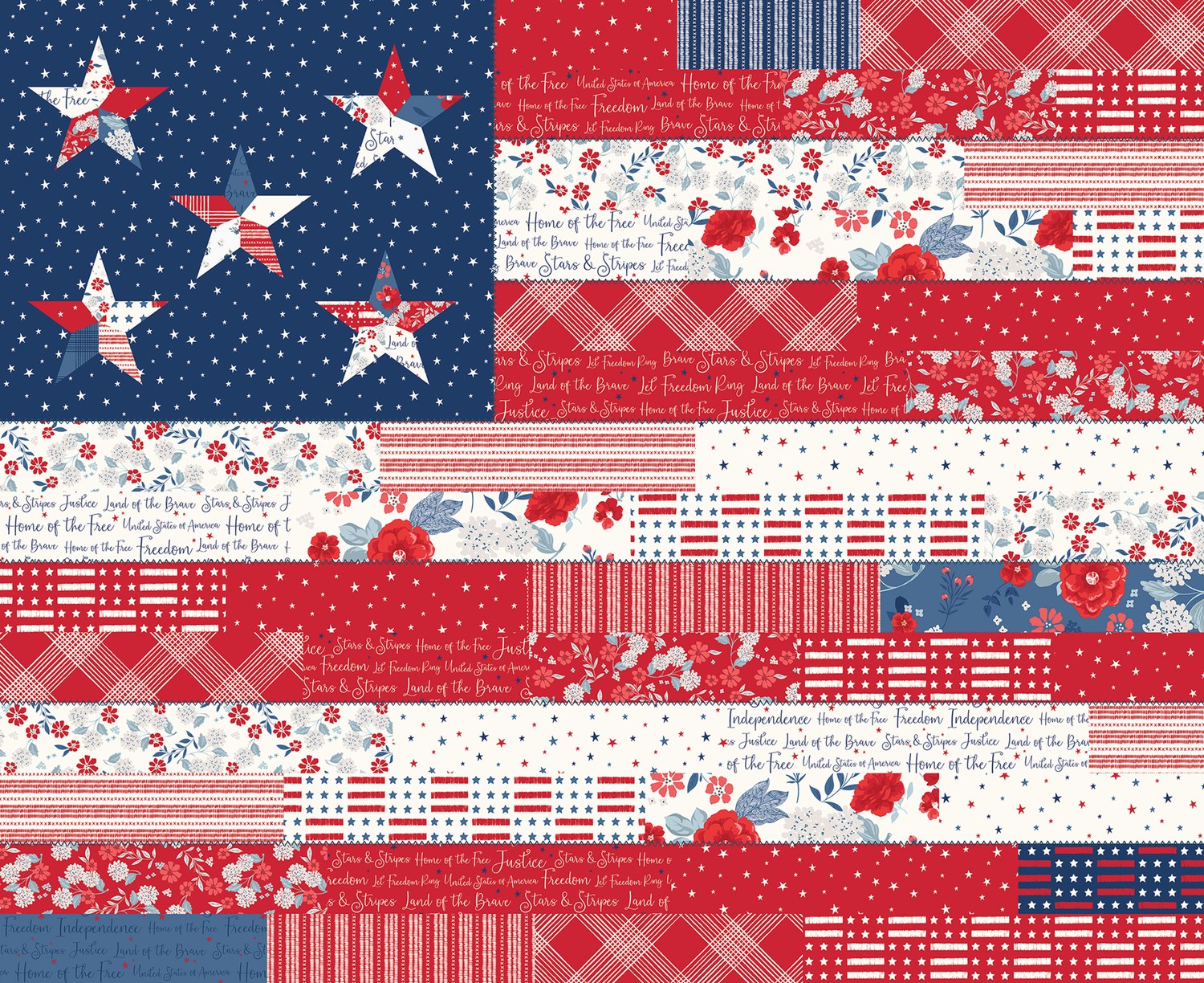 Land of the Brave - Land Of The Brave Flag Panel | ConnectingThreads.com