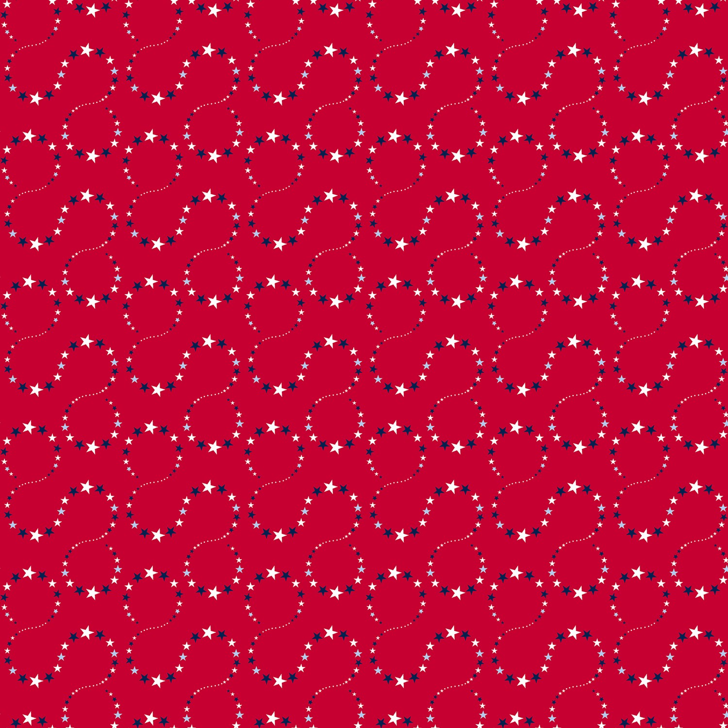 Stars and Stripes Loopy Stars Red Quilting Cotton Fabric Yardage ...