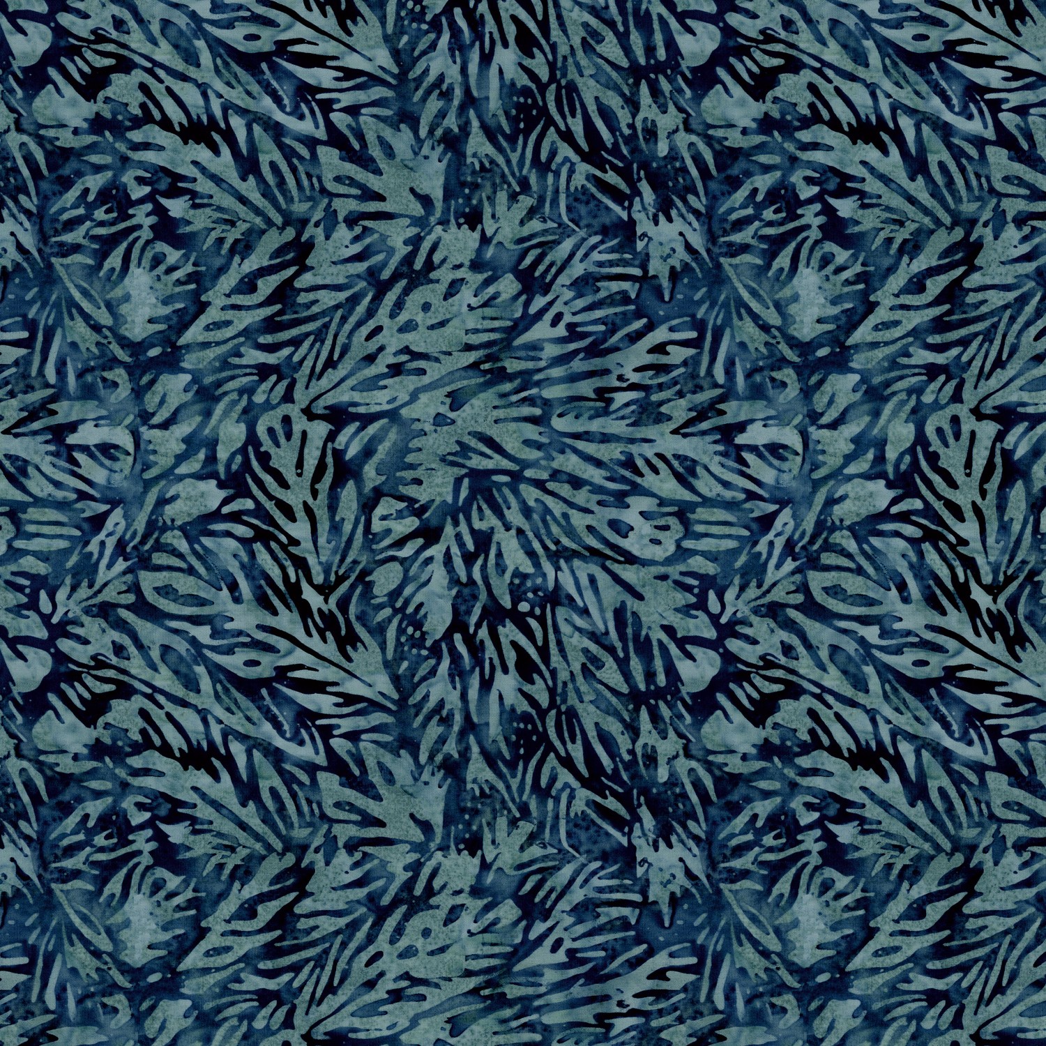 Autumn Sunset Batiks Areca Batik Lt Deep Sea Quilting Cotton Fabric ...