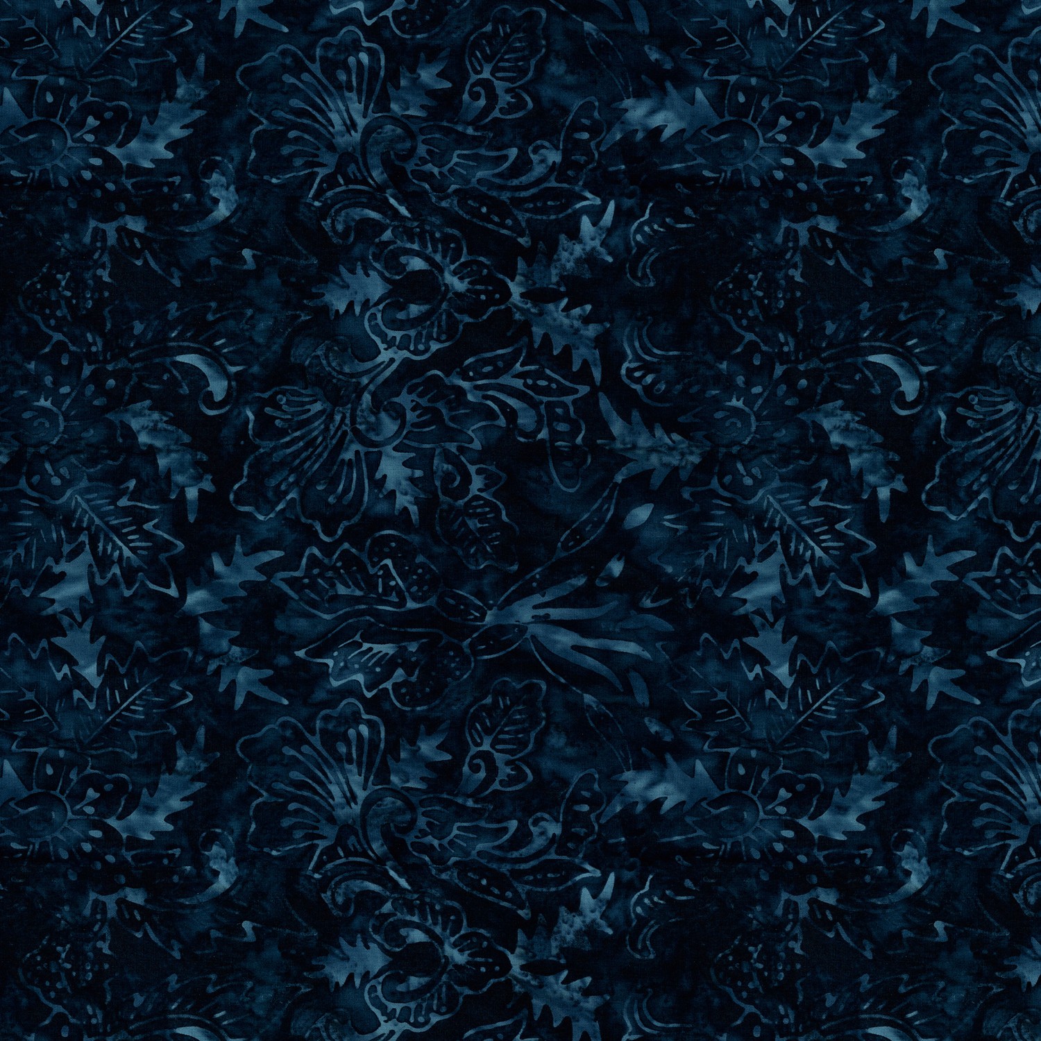 Autumn Sunset Batiks Bunga Batik Deep Sea Quilting Cotton Fabric ...