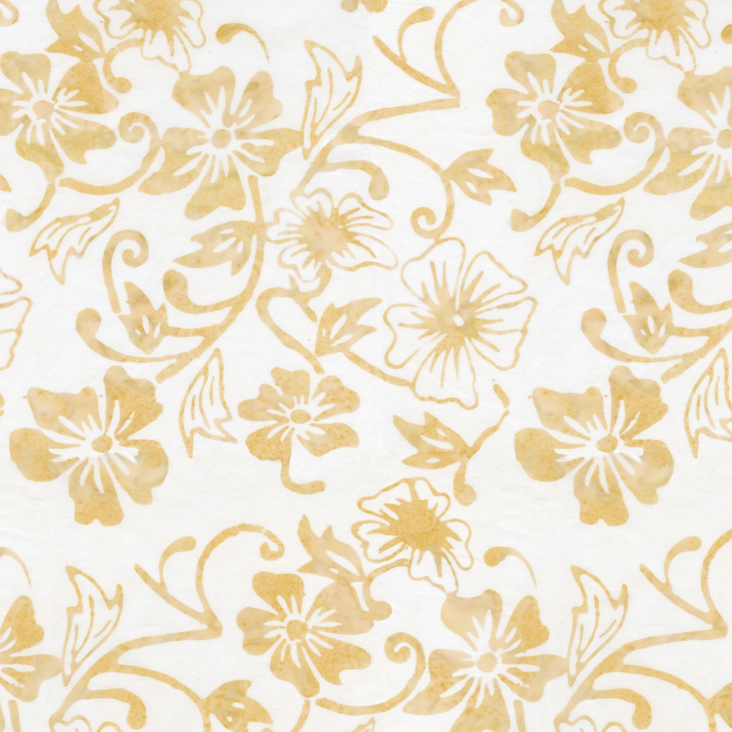Autumn Sunset Batiks Trumpet Batik Pale Ochre Quilting Fabric