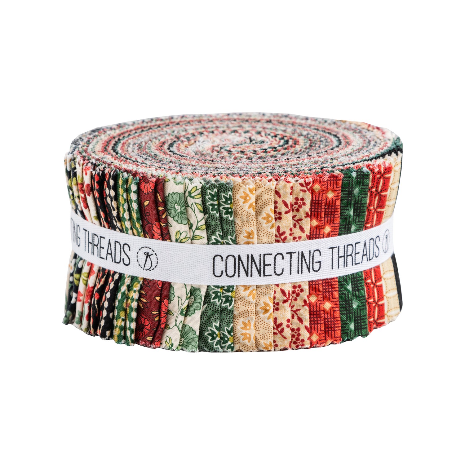 Evening Stroll - Evening Stroll 2.5 Inch Strips Red Green Multi Color Quilting Cotton Fabric ...