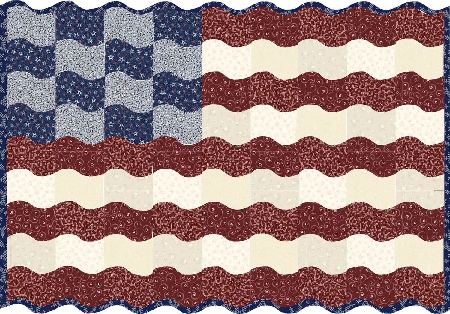 Hometown Americana - American Wave Wall Hanging Kit | ConnectingThreads.com