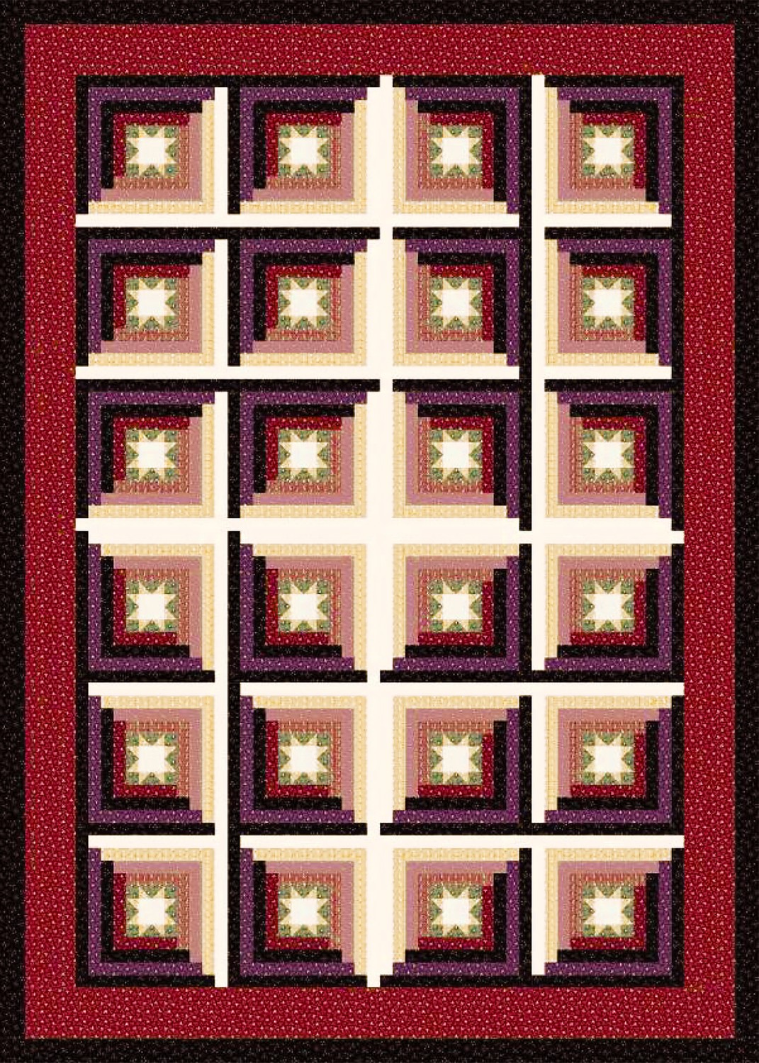 Emma's Dry Goods - Log Cabin Under the Stars Quilt Kit | ConnectingThreads.com