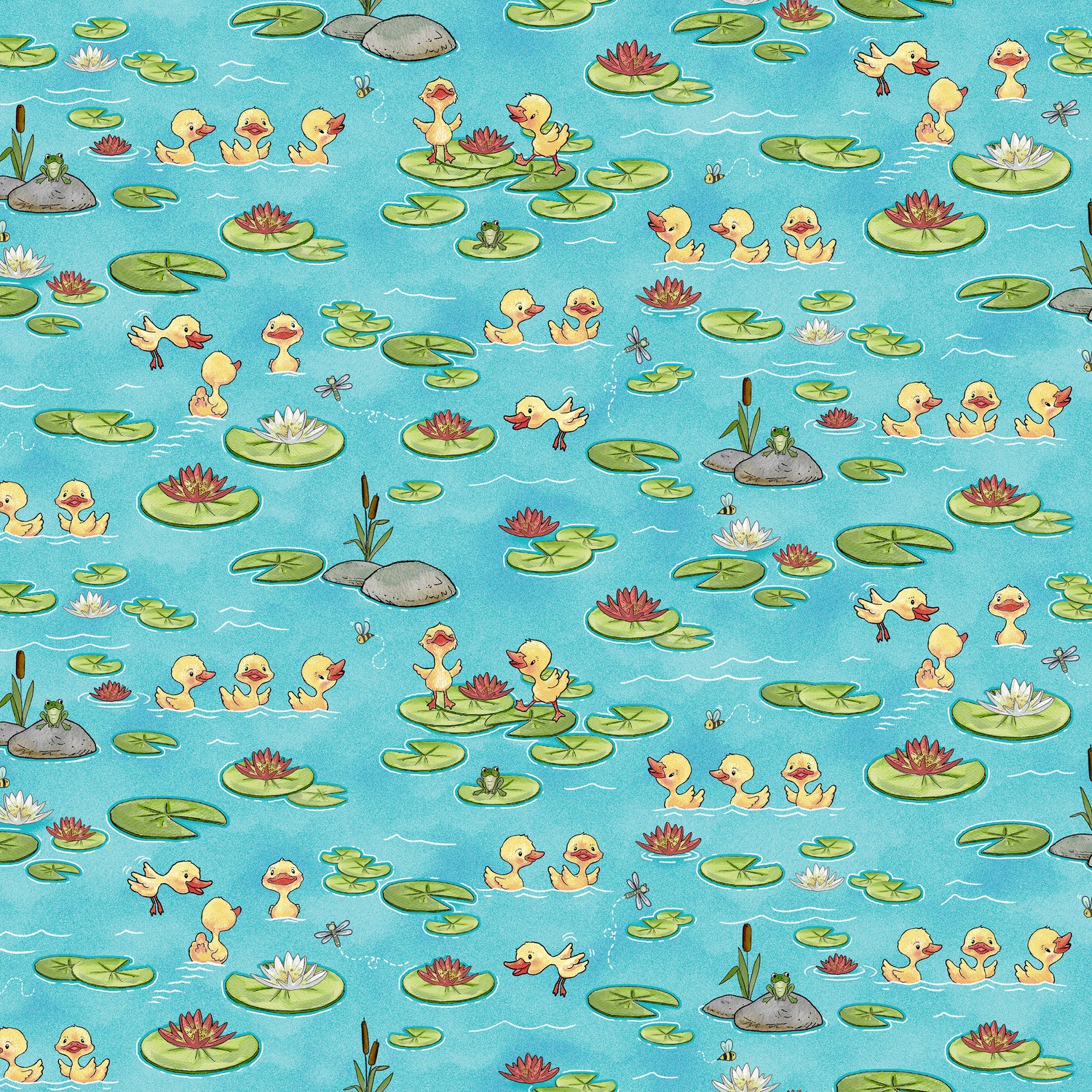 River Romp - Ducklings and Lily Pads | ConnectingThreads.com