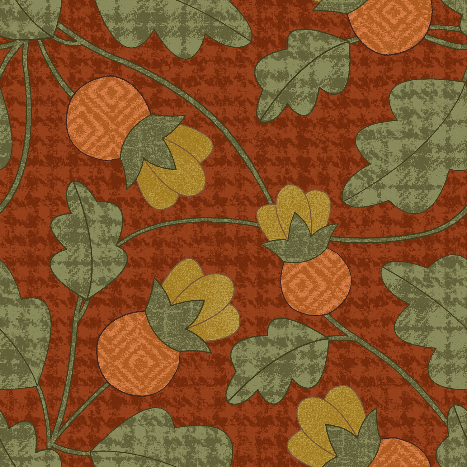 Autumn Harvest - Autumn Leaves Quilt Kit | ConnectingThreads.com