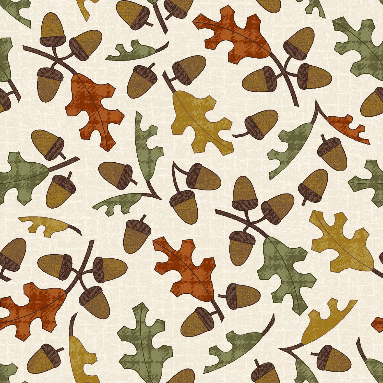 Leaves & Acorns Flannel | ConnectingThreads.com