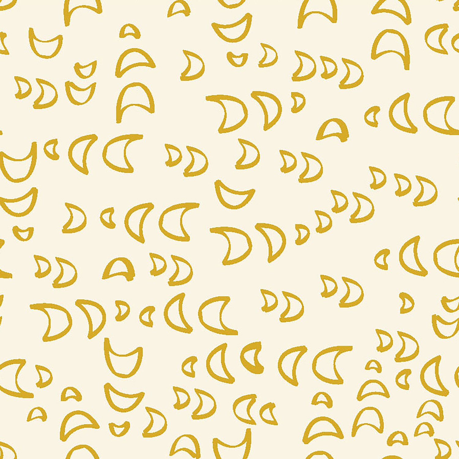 Mystical Sunshine Crescent Moons Cream Quilting Fabric | Connecting Threads