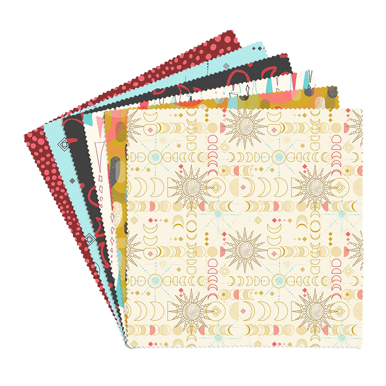 Mystical Sunshine 10" Square Quilting Cotton Fabric - Connecting Threads