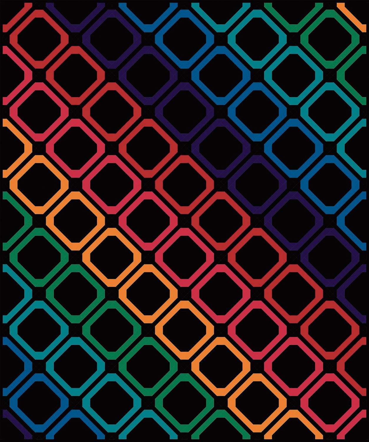 Amish Solids Gemstones Throw Quilt Kit - Connecting Threads