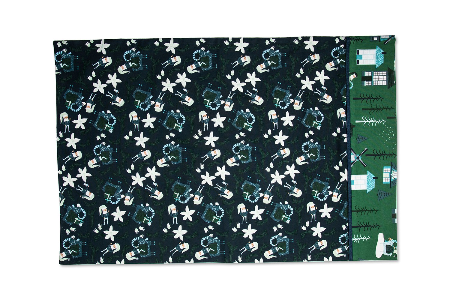 Yuletide - Yuletide Holiday Gnome Magic Pillowcases Duo Cotton Fabric Quilt Kit ...