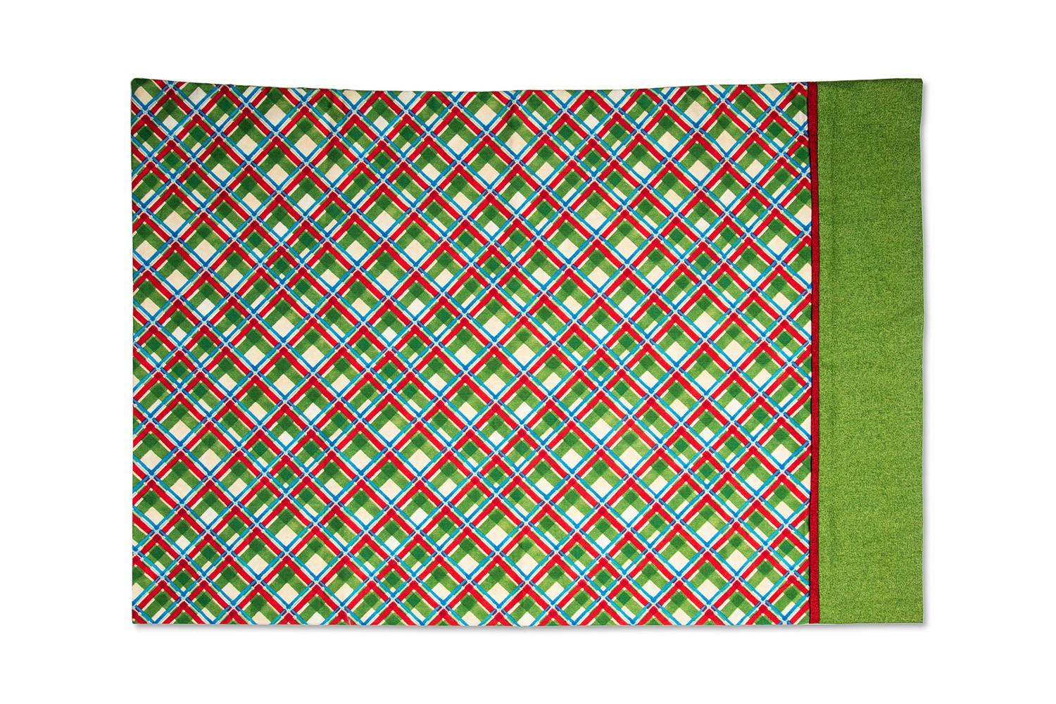 Holiday Diagonal Plaid Magic Pillowcase Duo Kit | ConnectingThreads.com