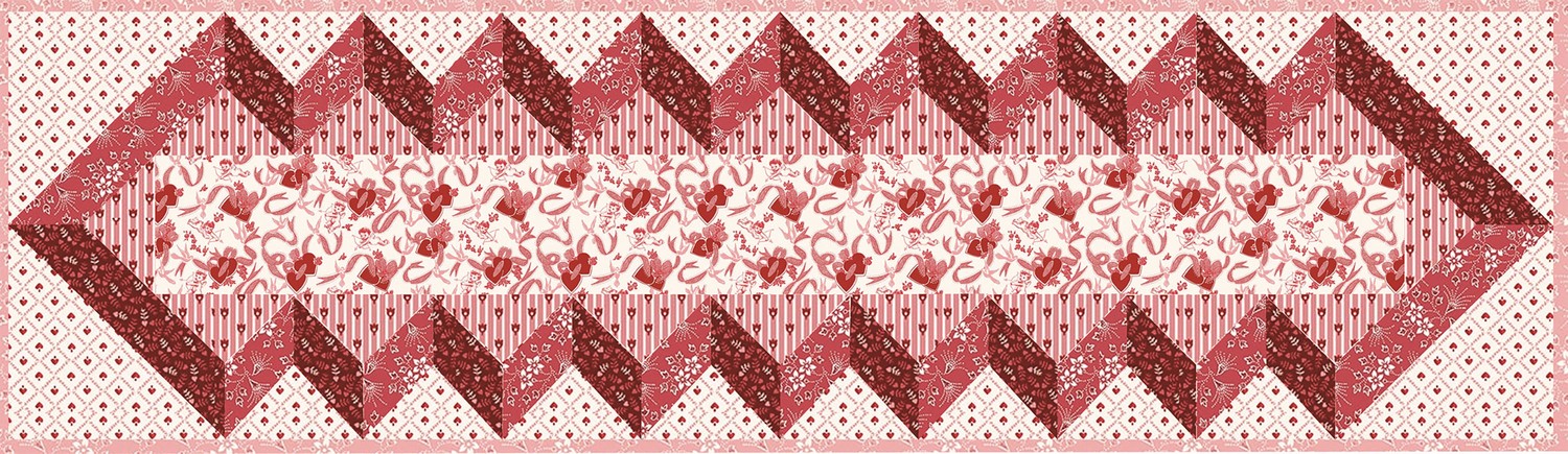 Valentine Wishes - Labyrinth Table Runner Kit | ConnectingThreads.com