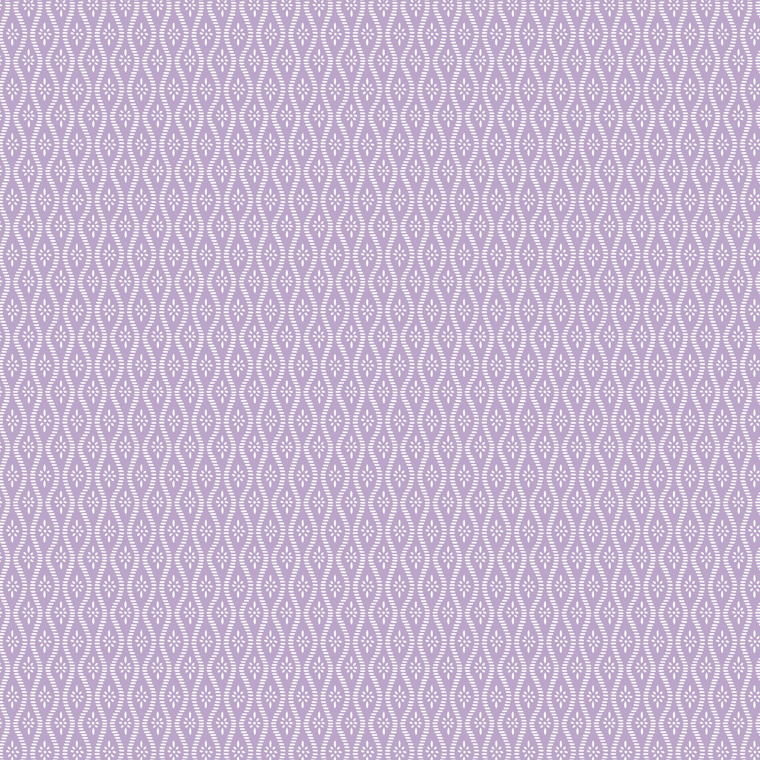 Vivienne Daisy Chain Soft Purple Quilting Fabric | Connecting Threads