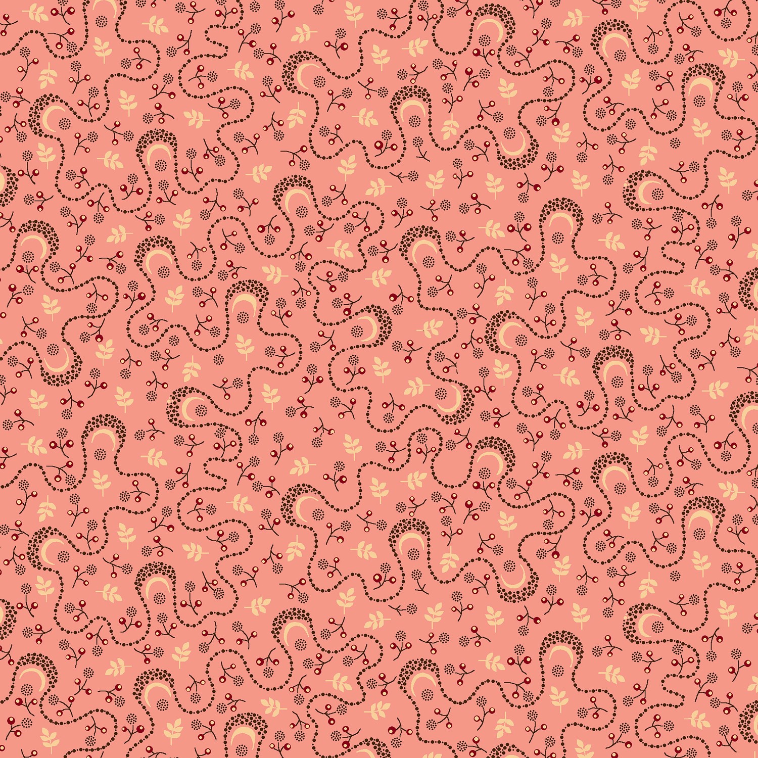 Quiet Grace Berry Patch Pink Quilting Cotton Fabric | Connecting Threads