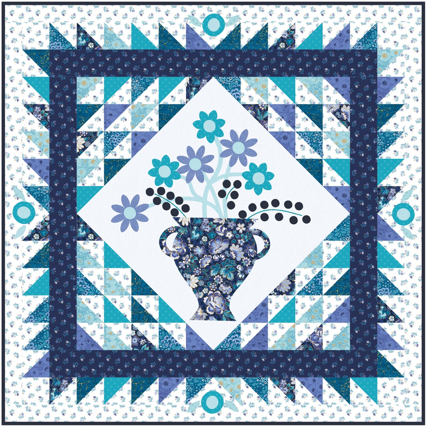 Blueberry Garden Quilt Pattern Download | Connecting Threads