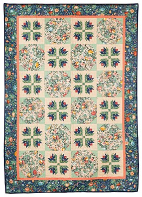 Petit Log Cabin Flowers Pattern Download | Connecting Threads