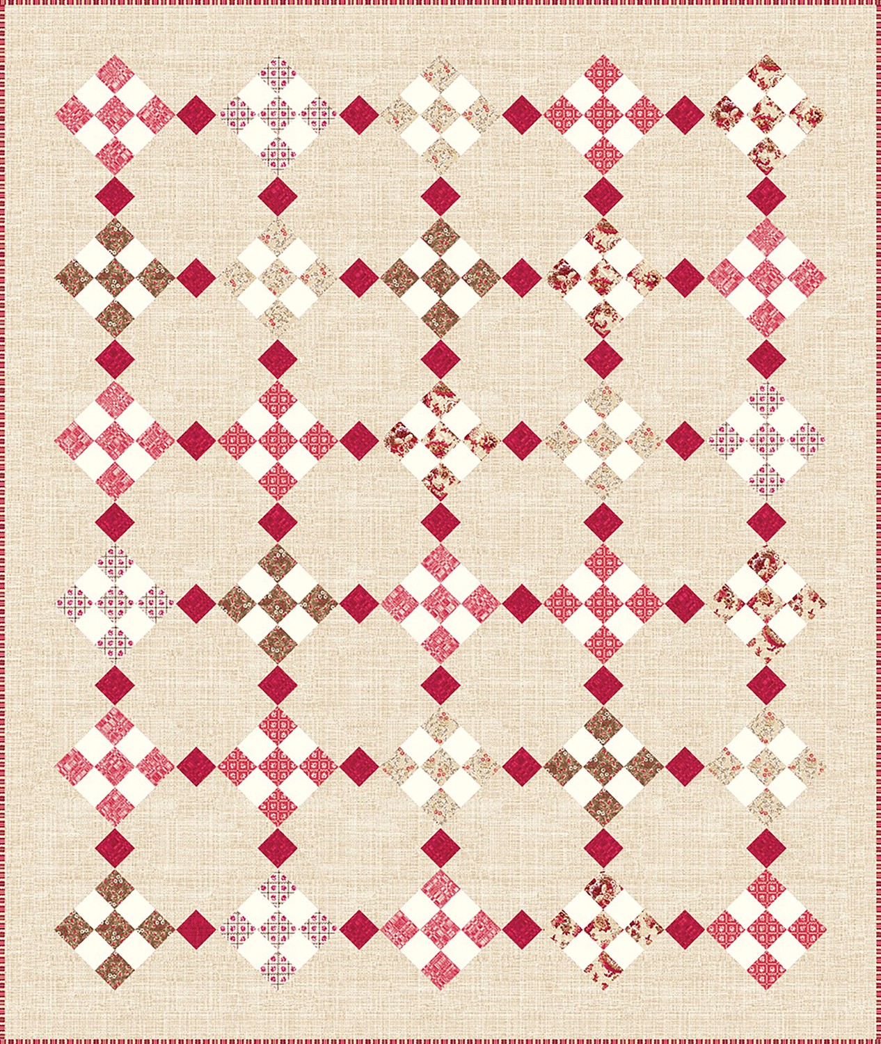 Jolie Maison - Checkers Lap Quilt Kit | ConnectingThreads.com