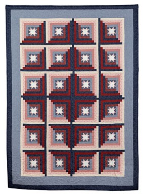 Log Cabin Under the Stars Pattern Download | ConnectingThreads.com