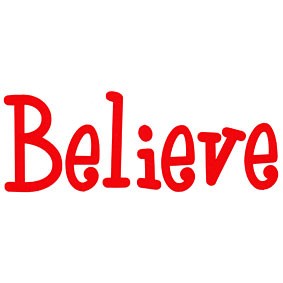 Laser Cut Prefused Applique Letters - Believe | ConnectingThreads.com