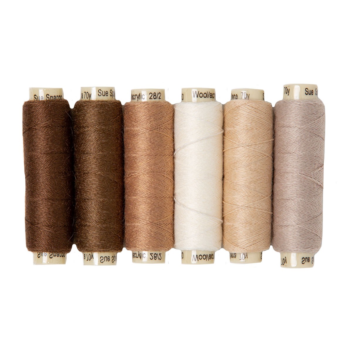 Sue Spargo Ellana Wool Thread Pack Brown Connecting Threads