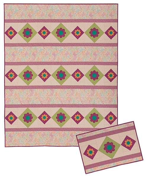 Flower Power Quilt and Sham Kit | ConnectingThreads.com