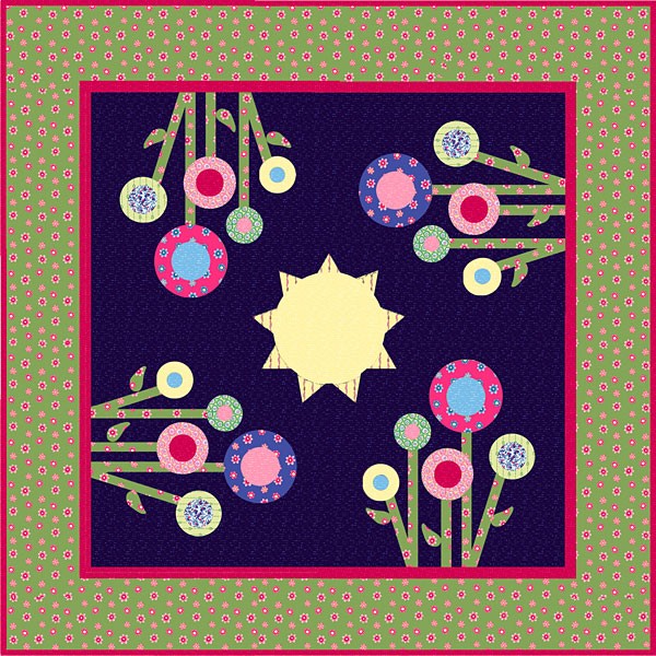 Sunlit Posies Table Topper Kit | ConnectingThreads.com