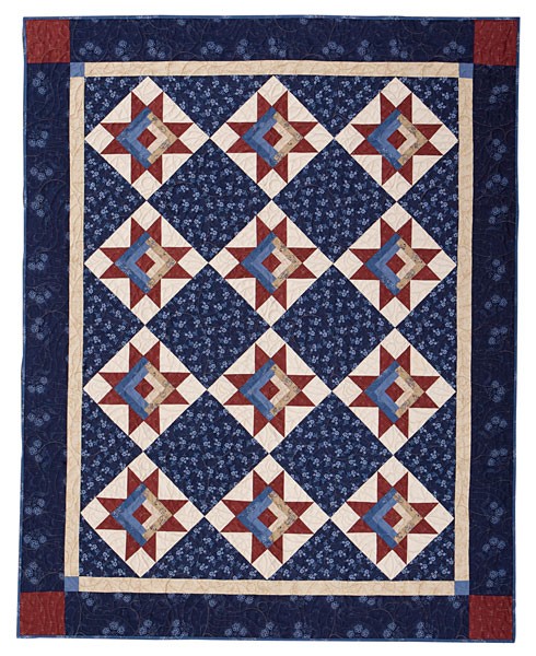 Log Cabin Stars Quilt Kit | ConnectingThreads.com