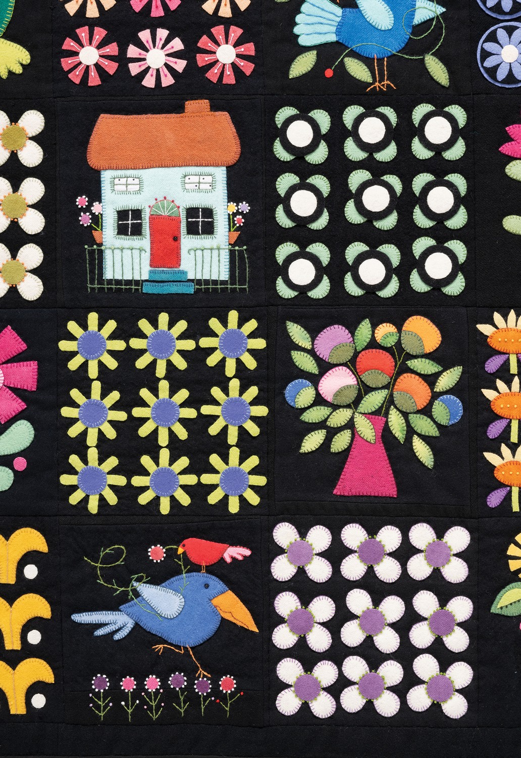 Folk Art Garden Applique Sampler | ConnectingThreads.com