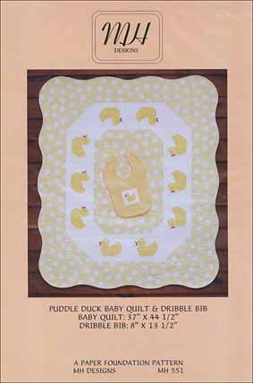 Puddle Duck Baby Quilt & Dribble Bib Pattern | ConnectingThreads.com