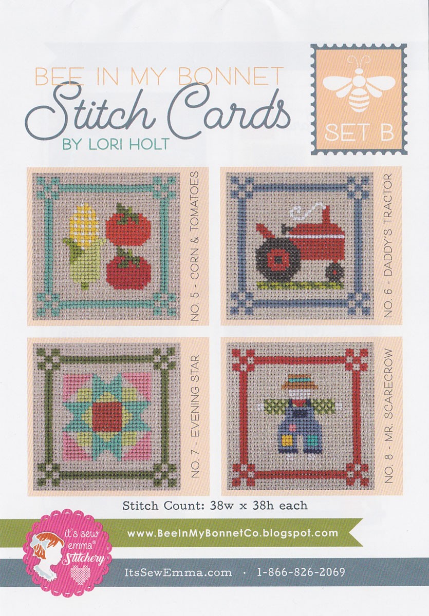 Bee in My Bonnet Cross Stitch Cards - Set B | ConnectingThreads.com