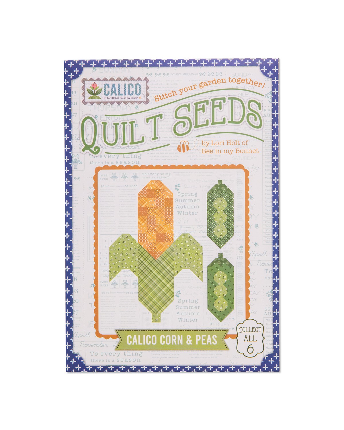 Lori Holt Calico Corn and Peas Quilt Seeds Pattern | ConnectingThreads.com
