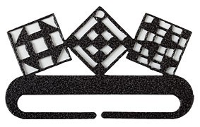Metal Art Split Bottom Quilt Block Holder - 4 inch - Charcoal ...