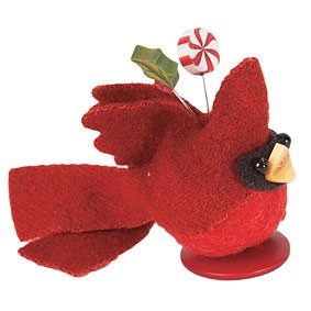 Button Buddies - Candy Cardinal Pincushion Kit | ConnectingThreads.com