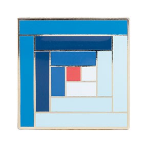 Log Cabin Enamel Pin | ConnectingThreads.com