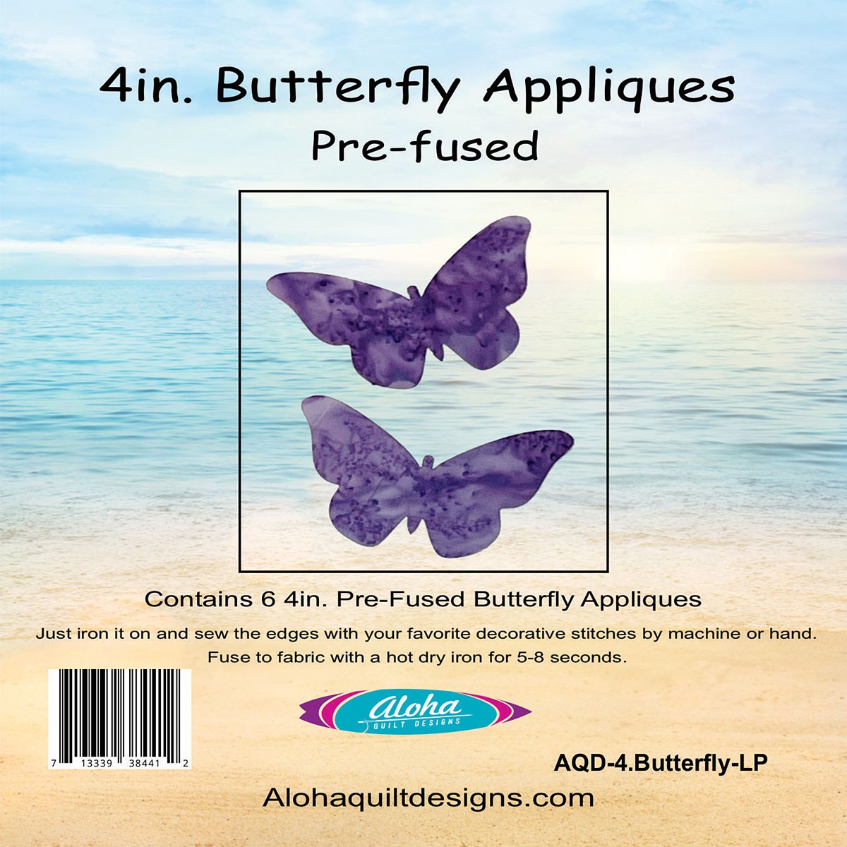 4" Butterflies Pre-Fused Applique - Lt. Purple | ConnectingThreads.com