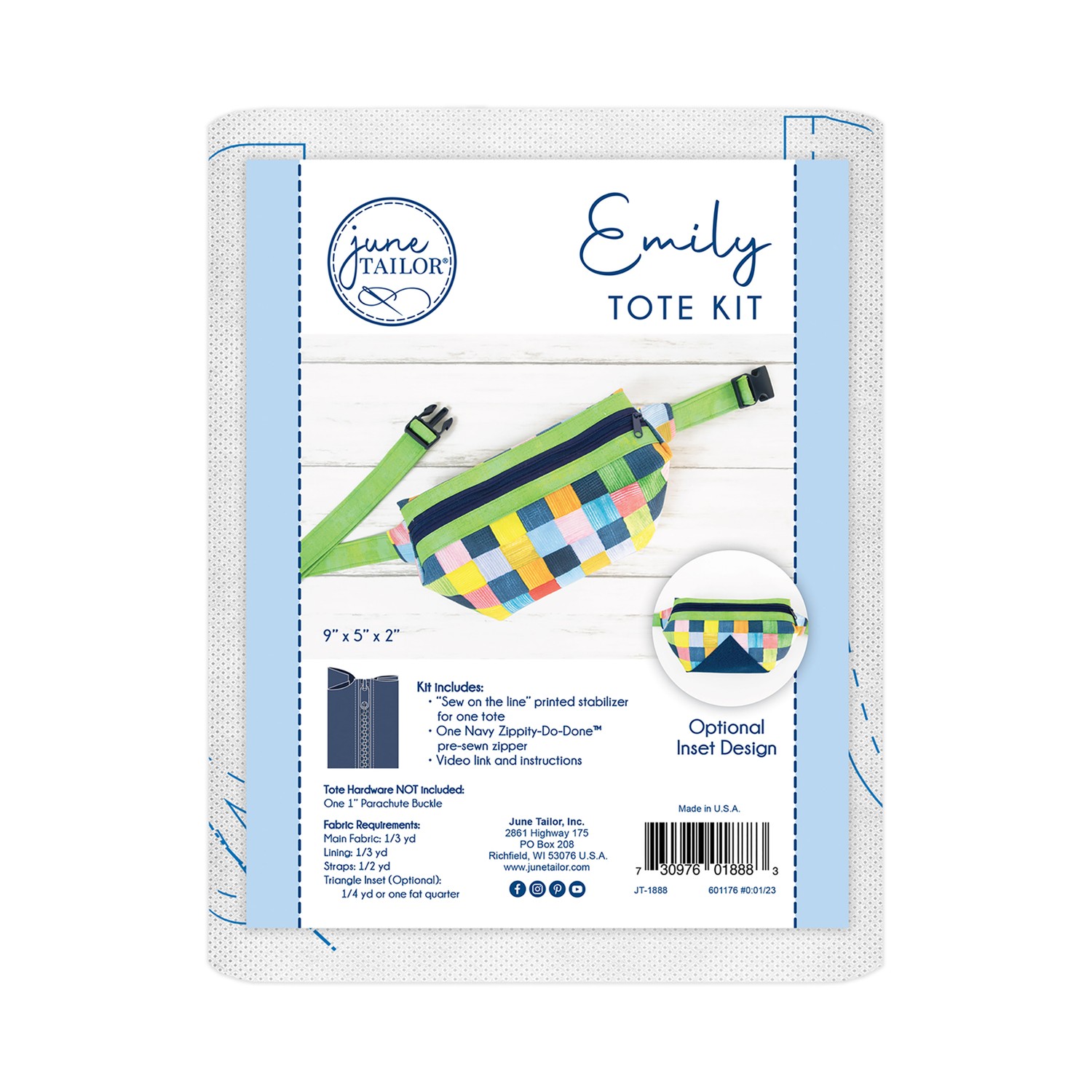 Emily Tote Zippity Do Done Navy - Connecting Threads