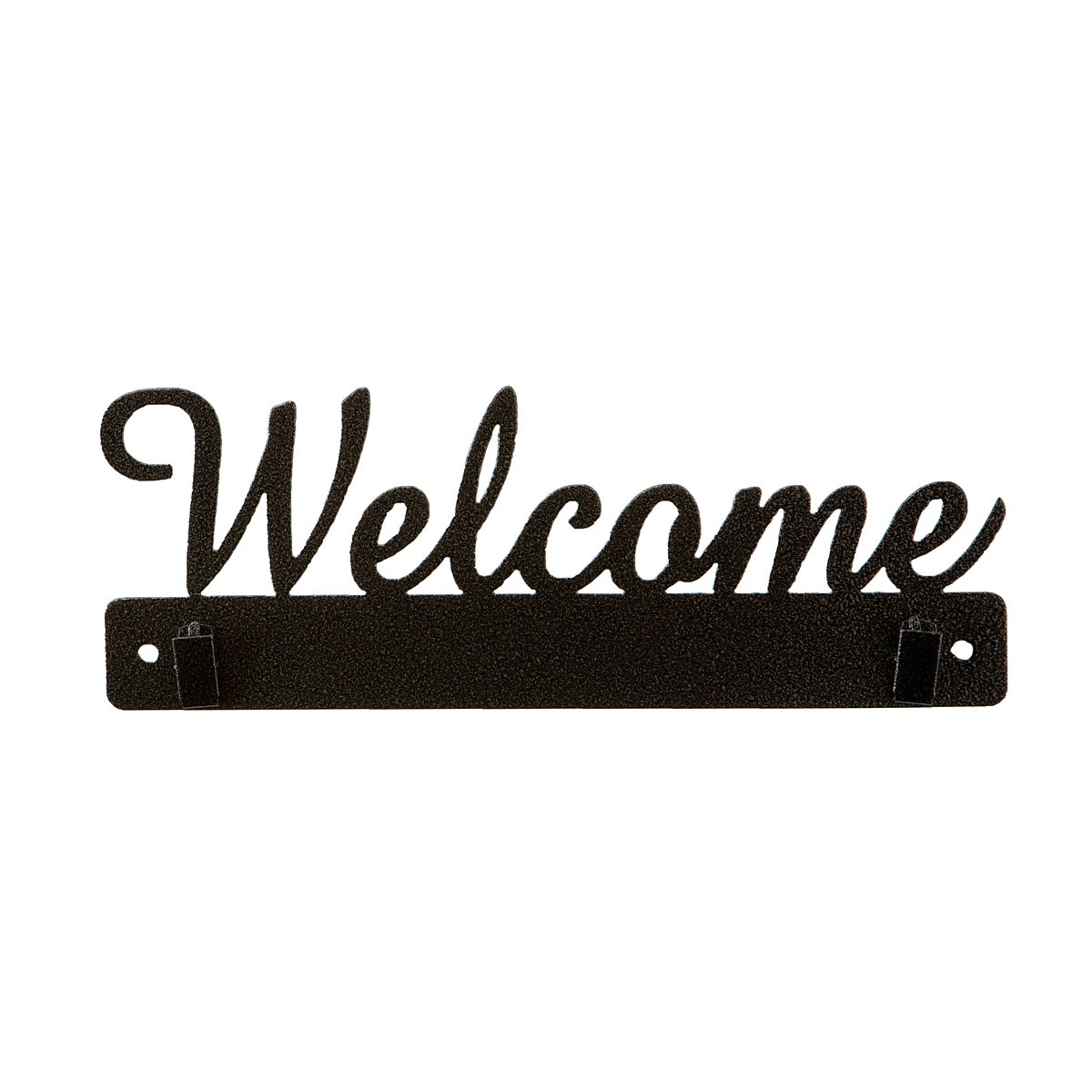 Welcome Hanger with Clips 10" - Charcoal | ConnectingThreads.com