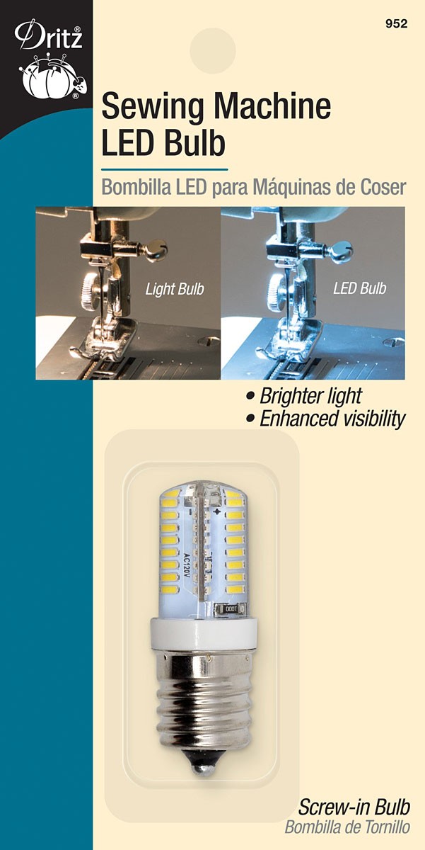 Dritz Sewing Machine LED Bulb Screw-In Base | Connecting Threads