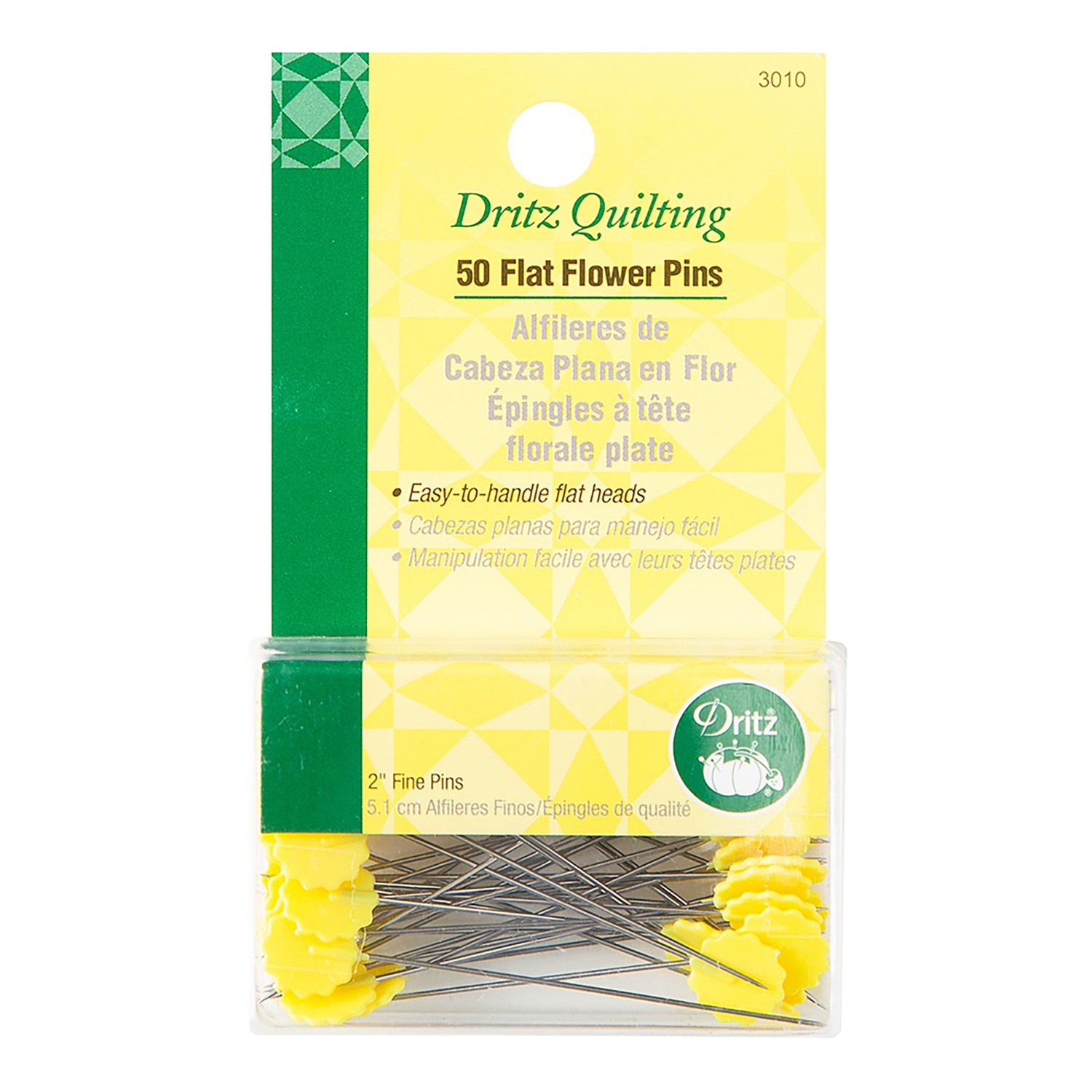 Flat Flower Pins 2" | ConnectingThreads.com