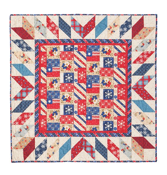 Patriotic Picnic DNS - Radiant Table Topper & Mini Quilt Kit | ConnectingThreads.com