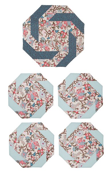 Belle Reverie - Spirals - Medium Table Topper & Placemats Kit | ConnectingThreads.com