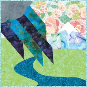 Aqueous April Calendar Block Pattern | Connecting Threads
