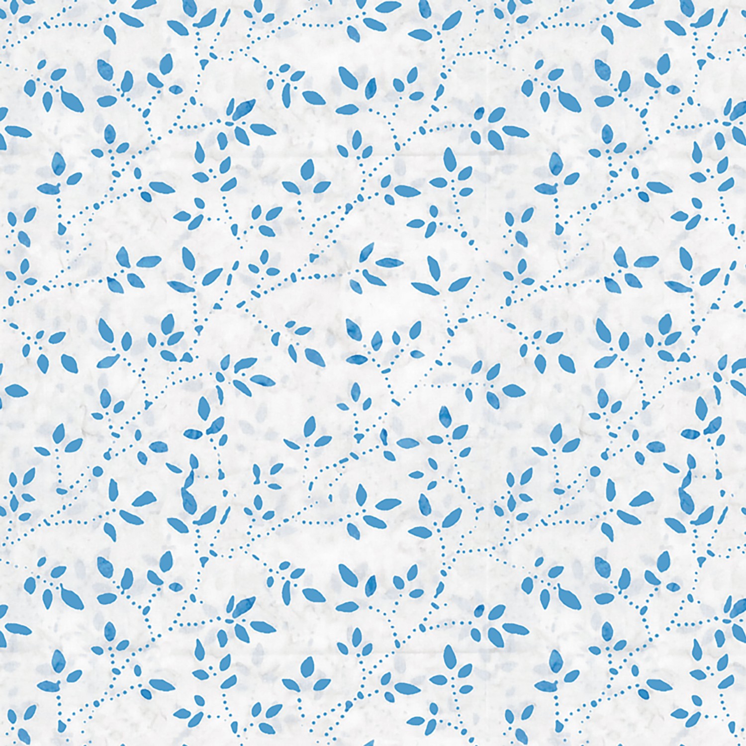 Moonlit Indigo Batiks - Moonlit Indigo Batiks Delicate Branches Pearl Quilting Cotton Fabric ...