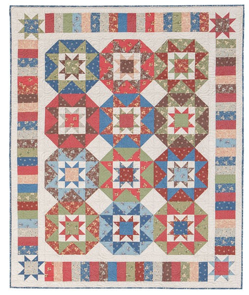 Clementine's Bonnet - Starry Splendor Quilt Kit | ConnectingThreads.com